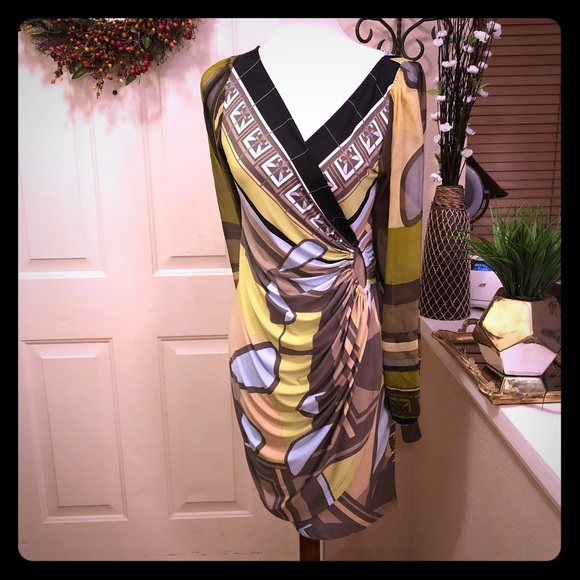 Analili | Dresses | Nwt Analili Gorgeous Lime Green Brown Colors Midi ...